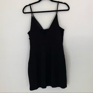 Express | Dresses | Express Black Sleeveless Dress With Mesh Cutouts ...